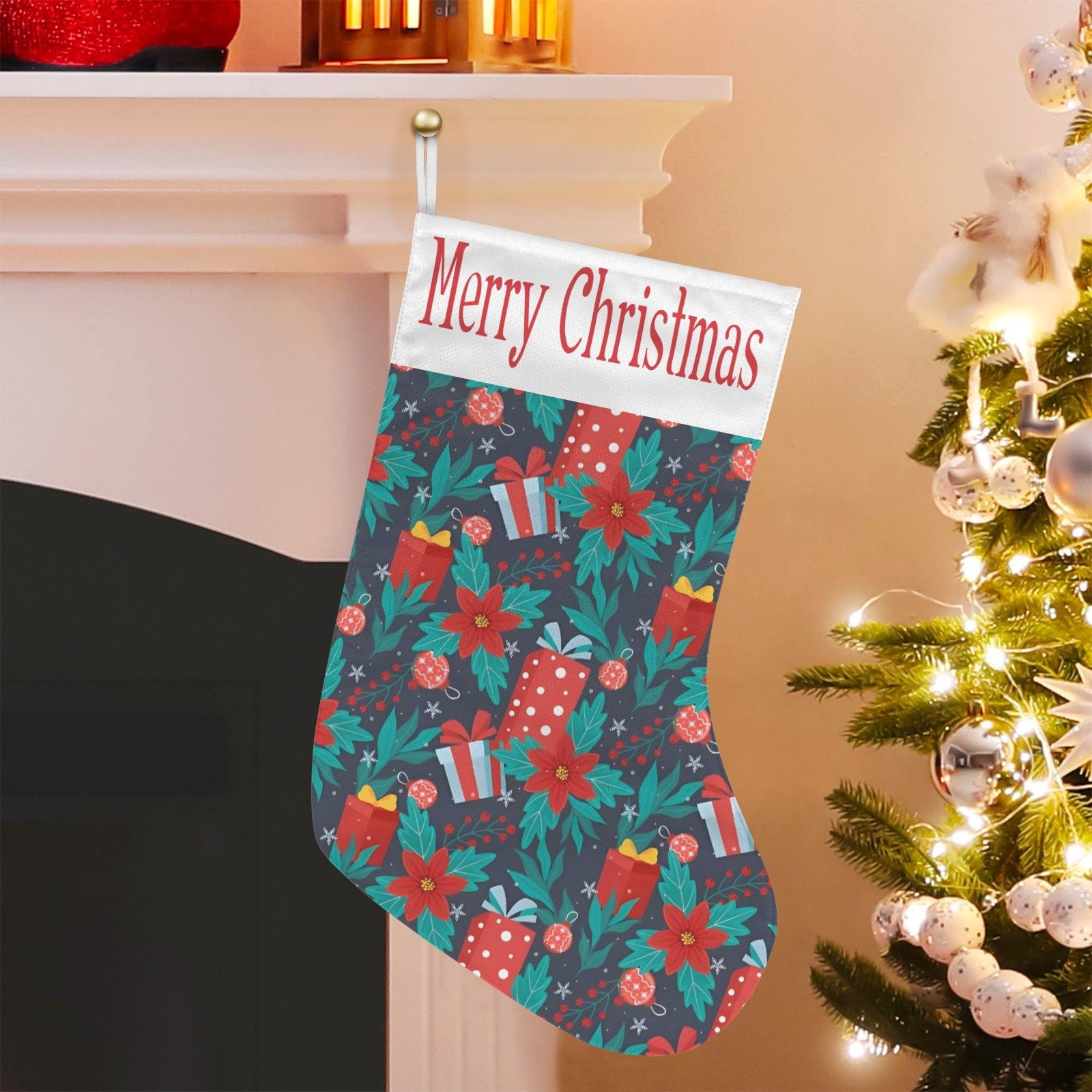 Christmas Stockings | Holiday Stocking Sock | Floral Gifts - Walmart.com