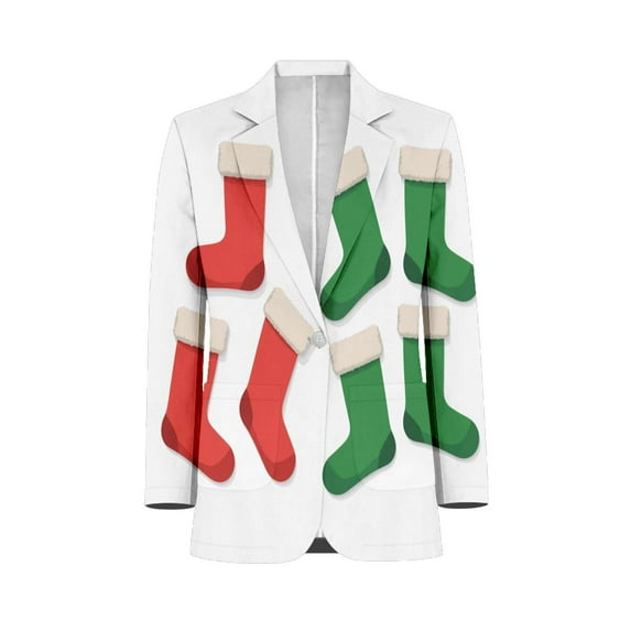 Christmas Stockings In Red Green Customized Men's Suits full man Shawl ...