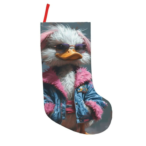 Christmas Stockings Lady Duck Pattern 18 in，Festive Holiday Stocking ...