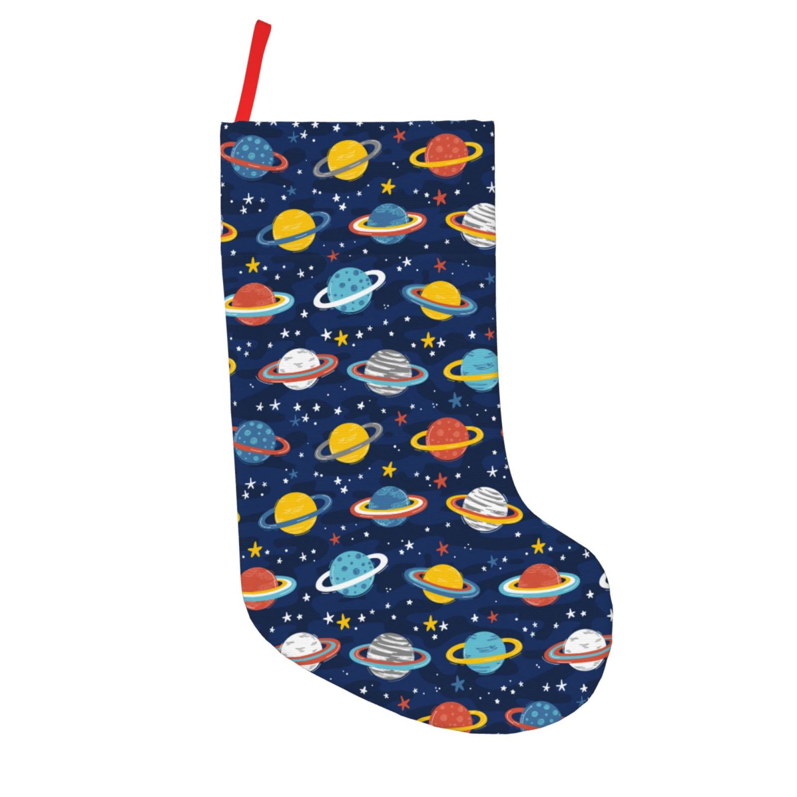 Christmas Stockings Planets And Stars Pattern 18 in，Festive Holiday ...