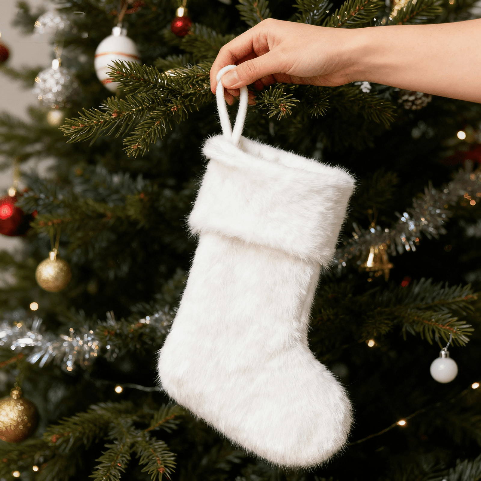 Christmas Stockings, Plush Christmas Stockings, Soft Xmas Fireplace ...