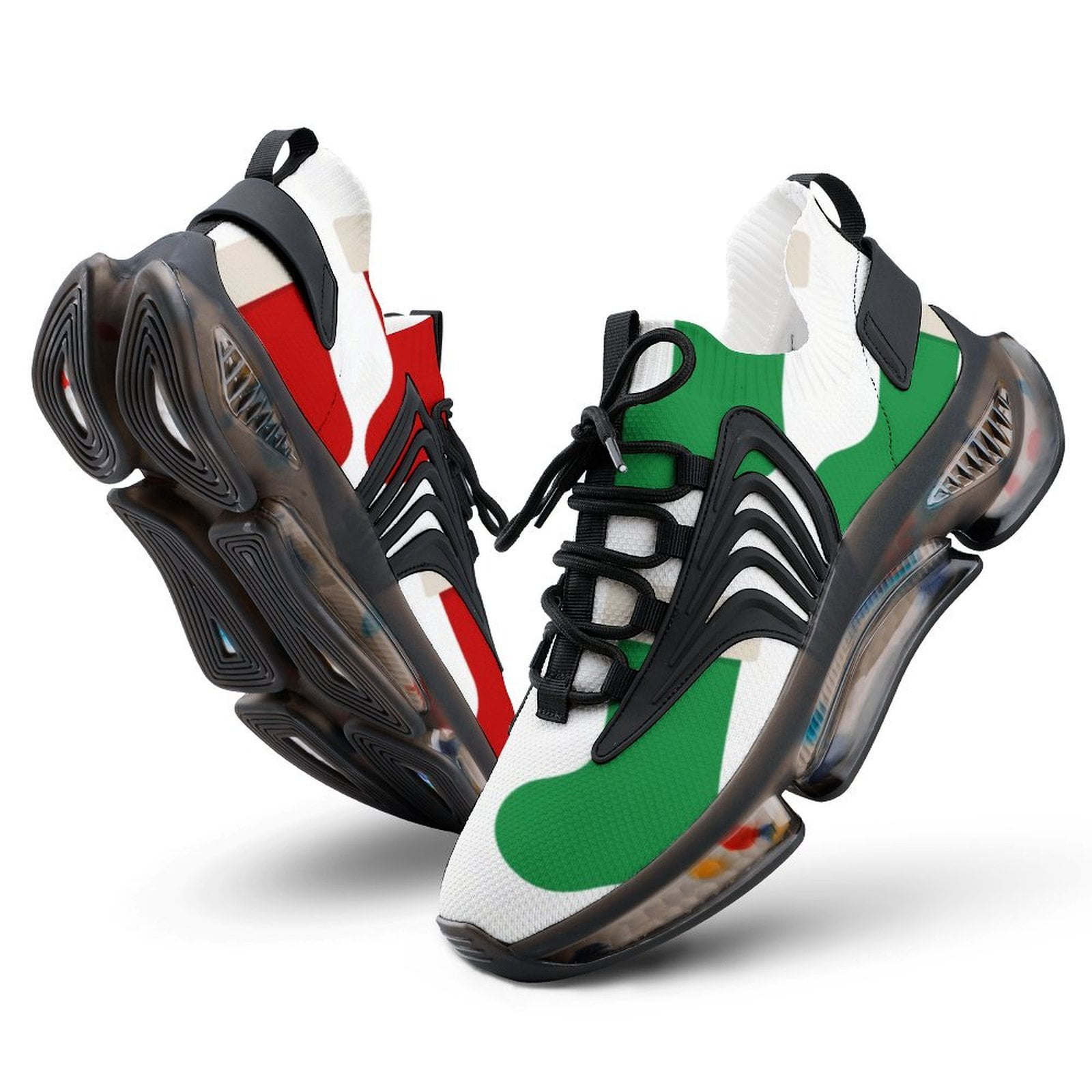 Christmas Stockings Red And Green Walking Shoes for Men Woman ...