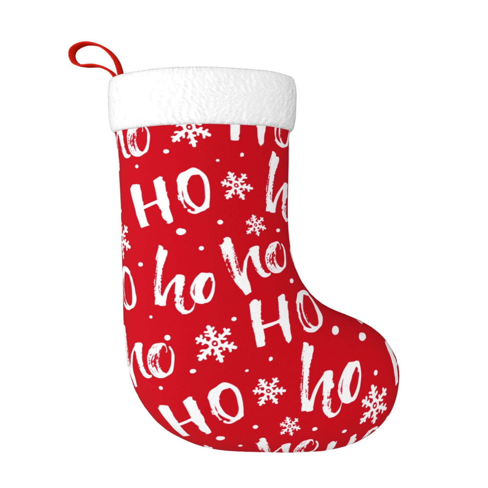 Christmas Stockings Red Hohoho Santa Claus Laugh Large Hanging Xmas ...