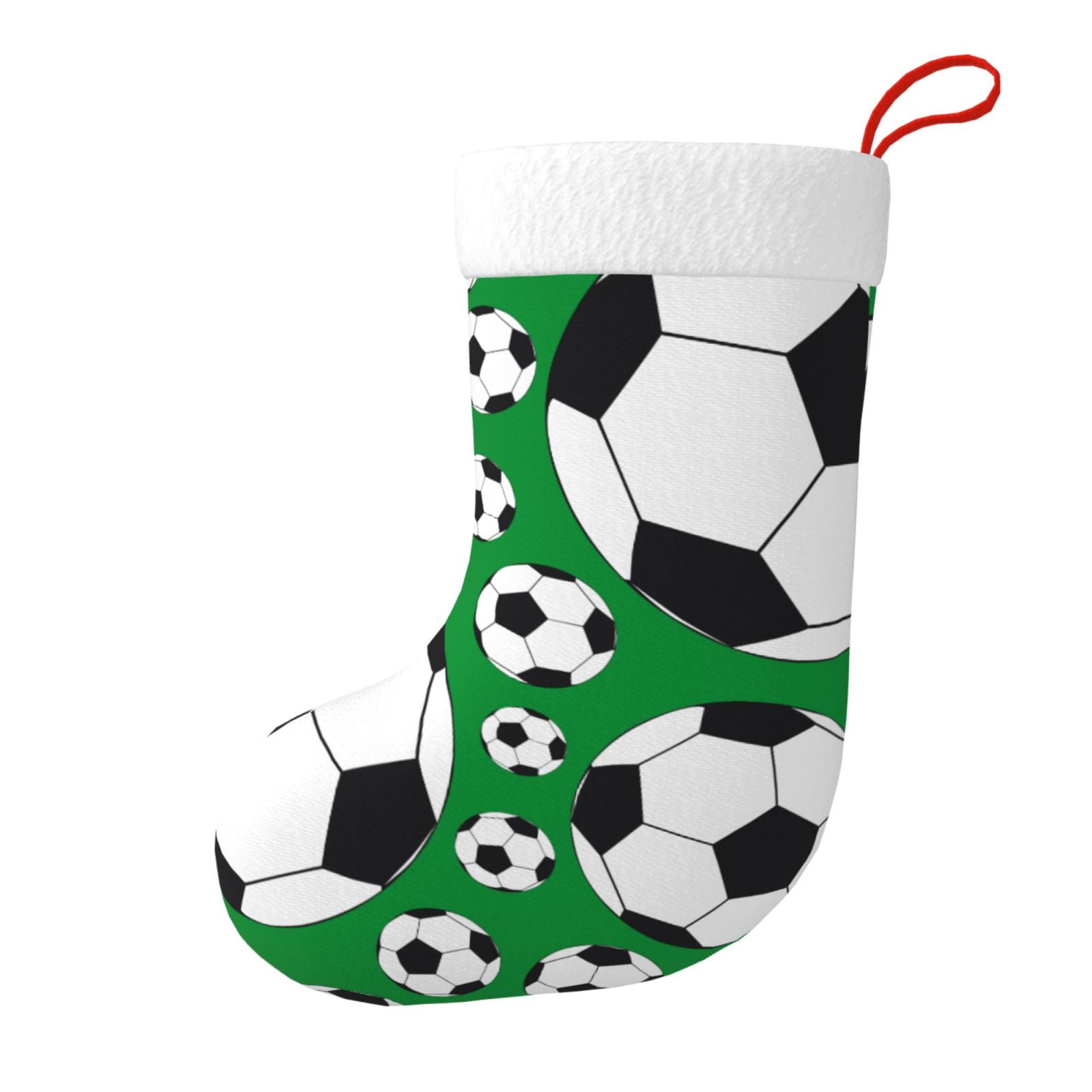 Christmas Stockings Soccer Balls Sport Football Pattern Large Hanging ...
