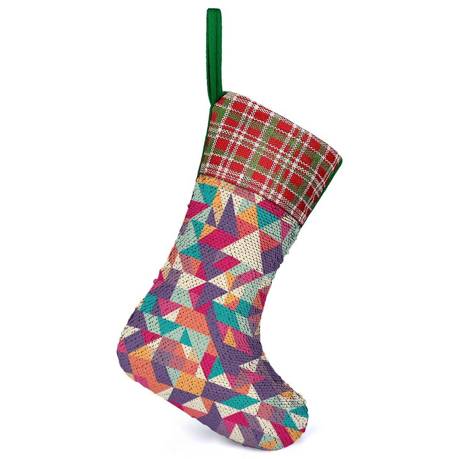Christmas Stockings, Sublimation Flip Sequins Socks, Large Xmas Hanging ...