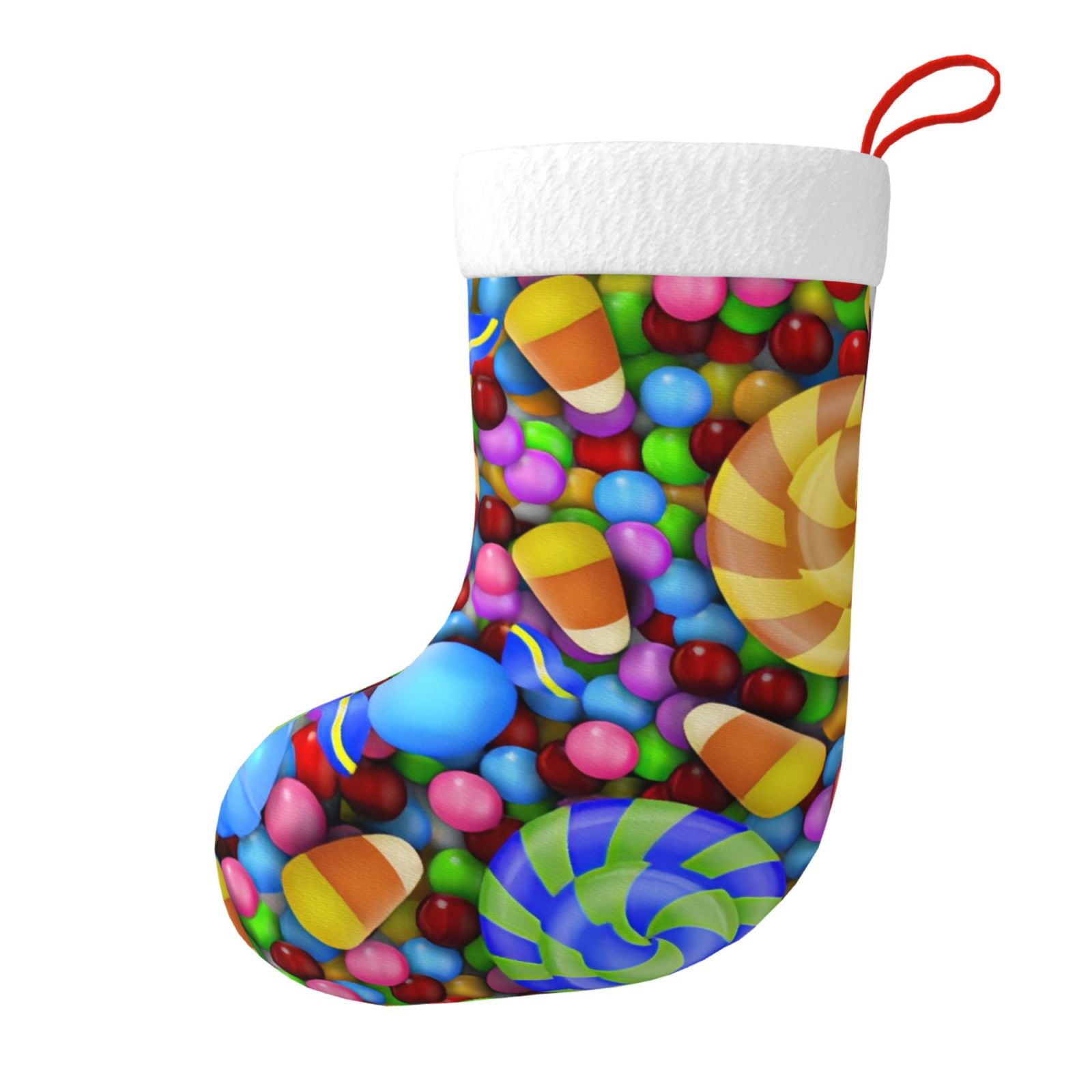 Christmas Stockings Sweet Candies With Lollipop And Candy Corn Large ...
