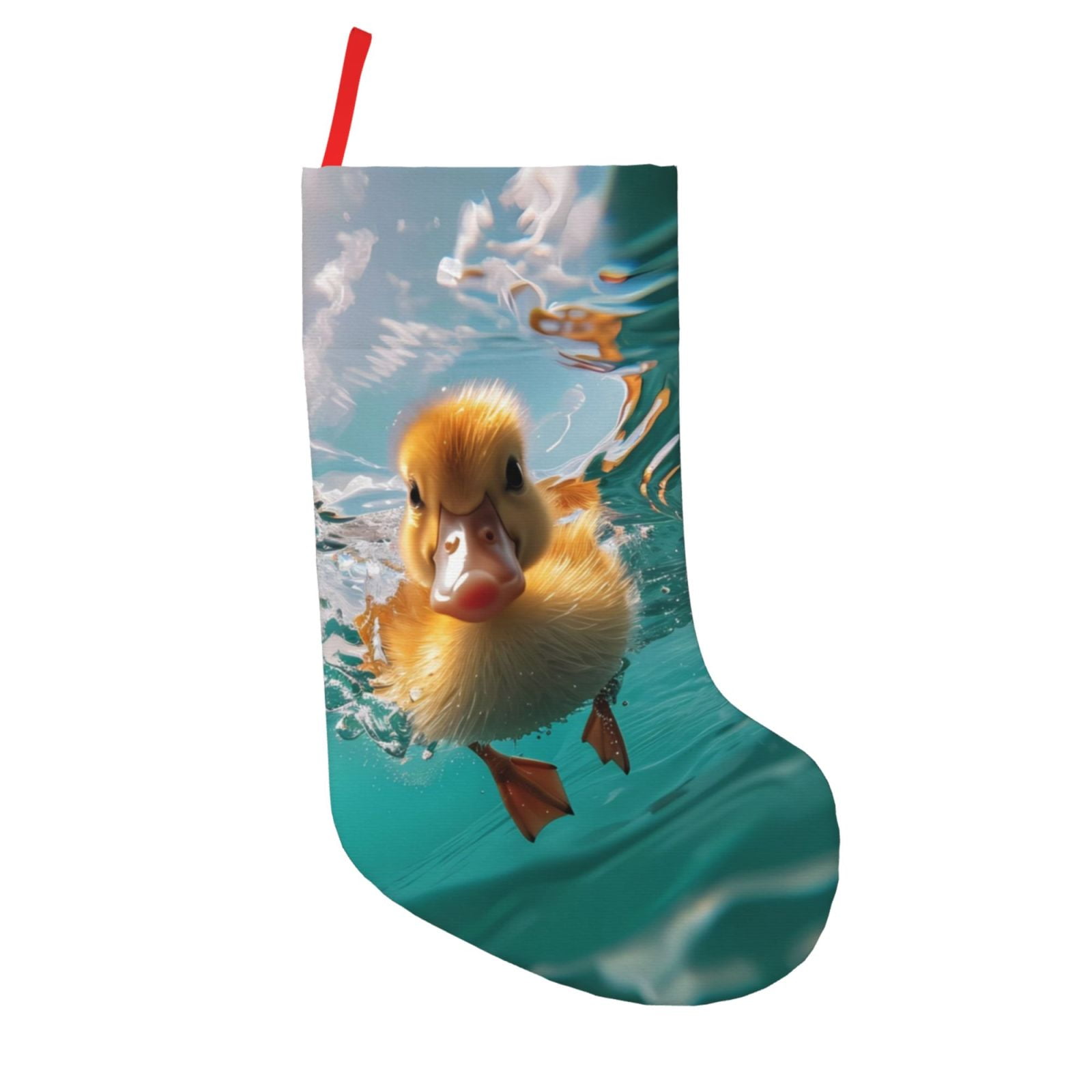 Christmas Stockings Underwater Swimming Duck Pattern 18 in，Festive ...