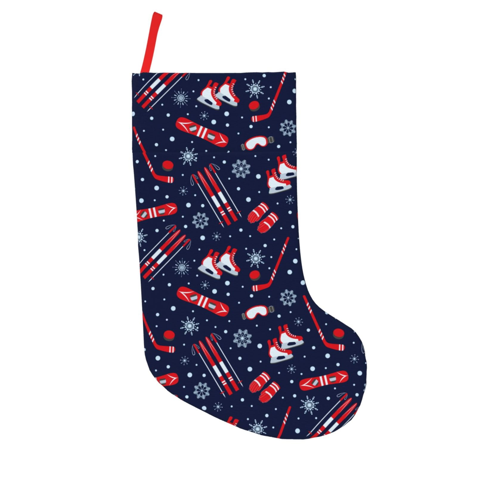 Christmas Stockings Winter Skiing Snowflakes Pattern 18 in，Festive ...