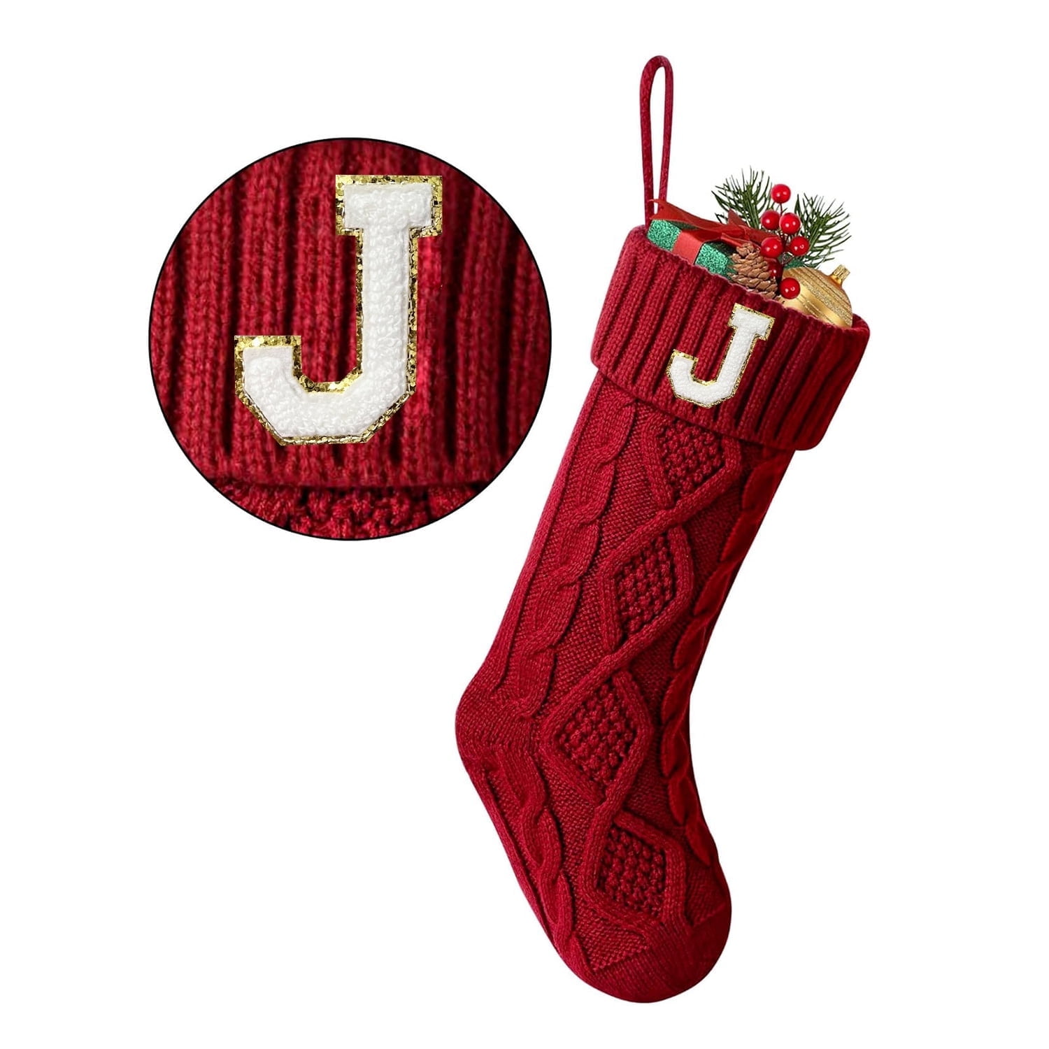 Personalized Initial Christmas Stockings with Initials Letter 18 ...