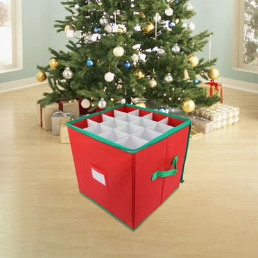 Elf Stor 40 Inch Tall Wrapping Paper Storage Box with Lid, Red ...
