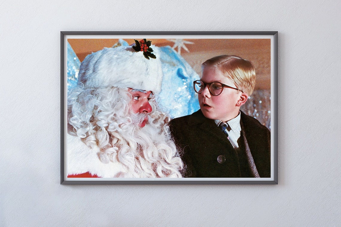 A Christmas Story Movie Poster, Santa Claus Art Print, Printable ...