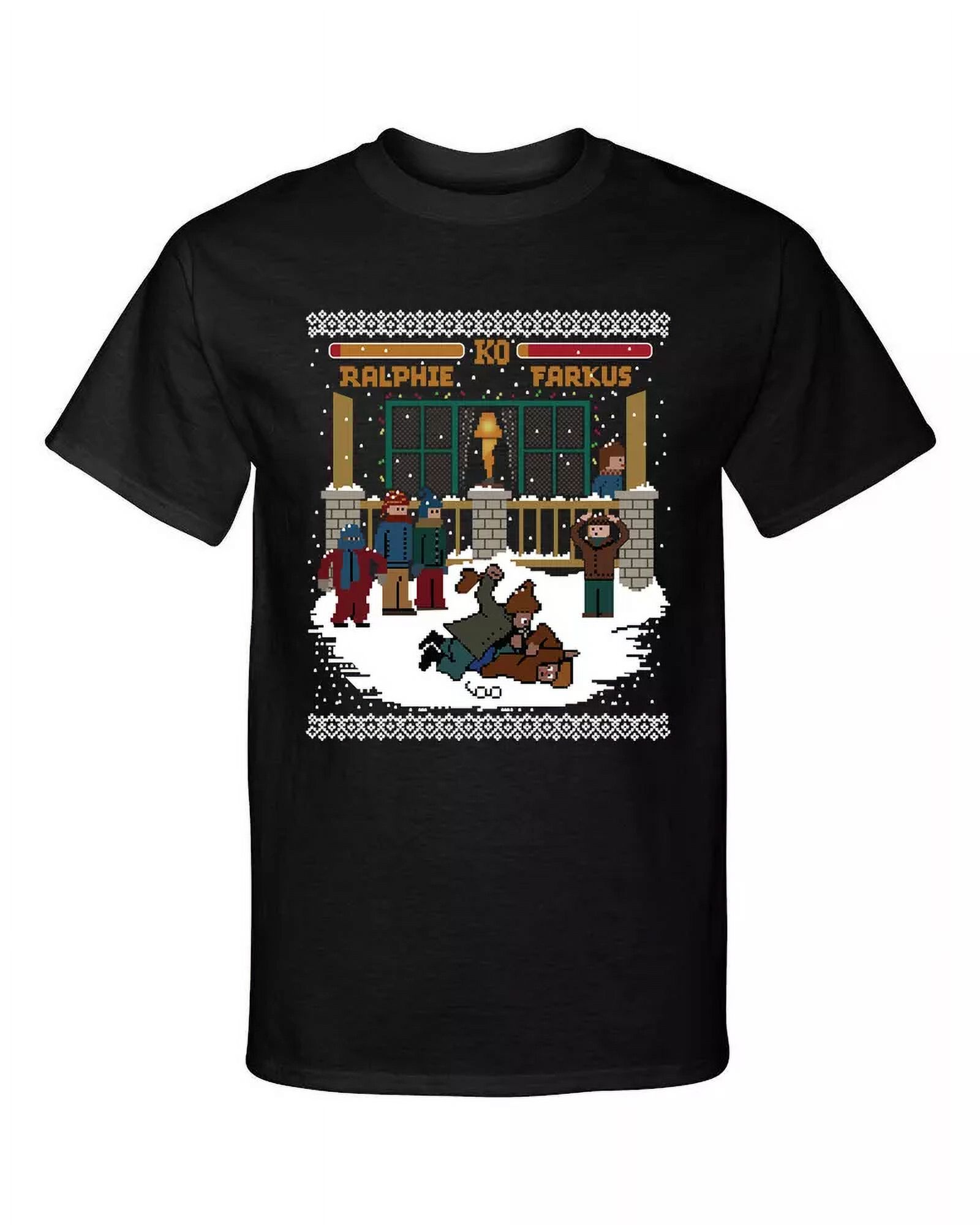 Christmas Story Ralphie Fight 8Bit Funny Gaming Style Graphic Tee Shirt ...