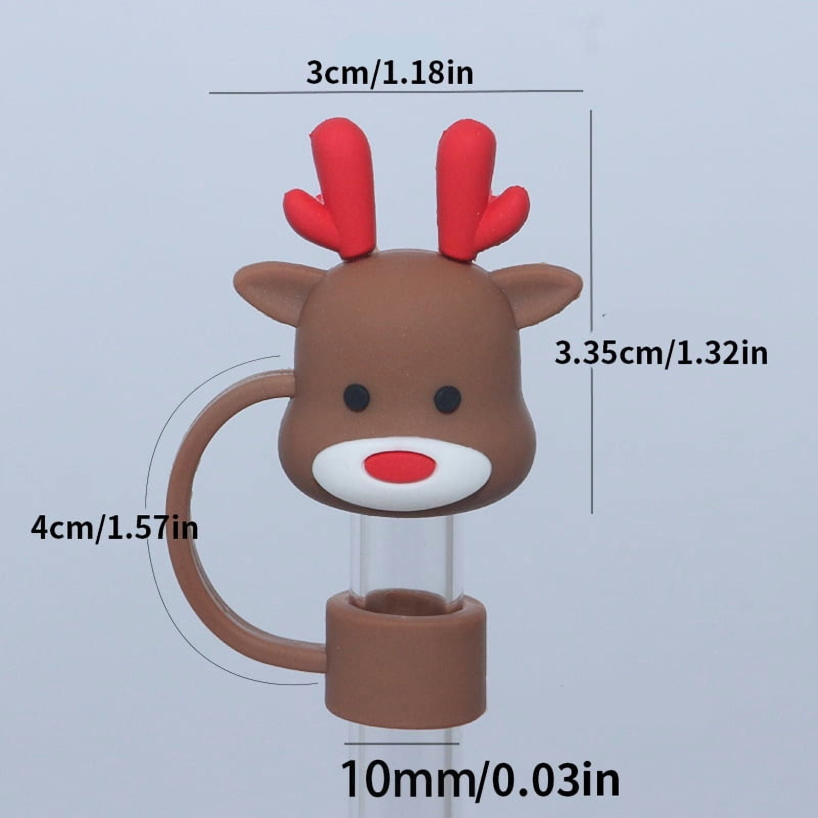 Christmas Straw Hat - Three-Dimensional Straw Lid Car Cup - Cartoon ...