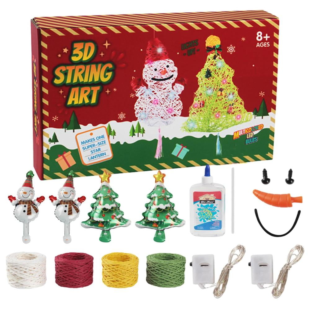 Christmas String Arts and Crafts | String Art Kit with Lights | DIY ...
