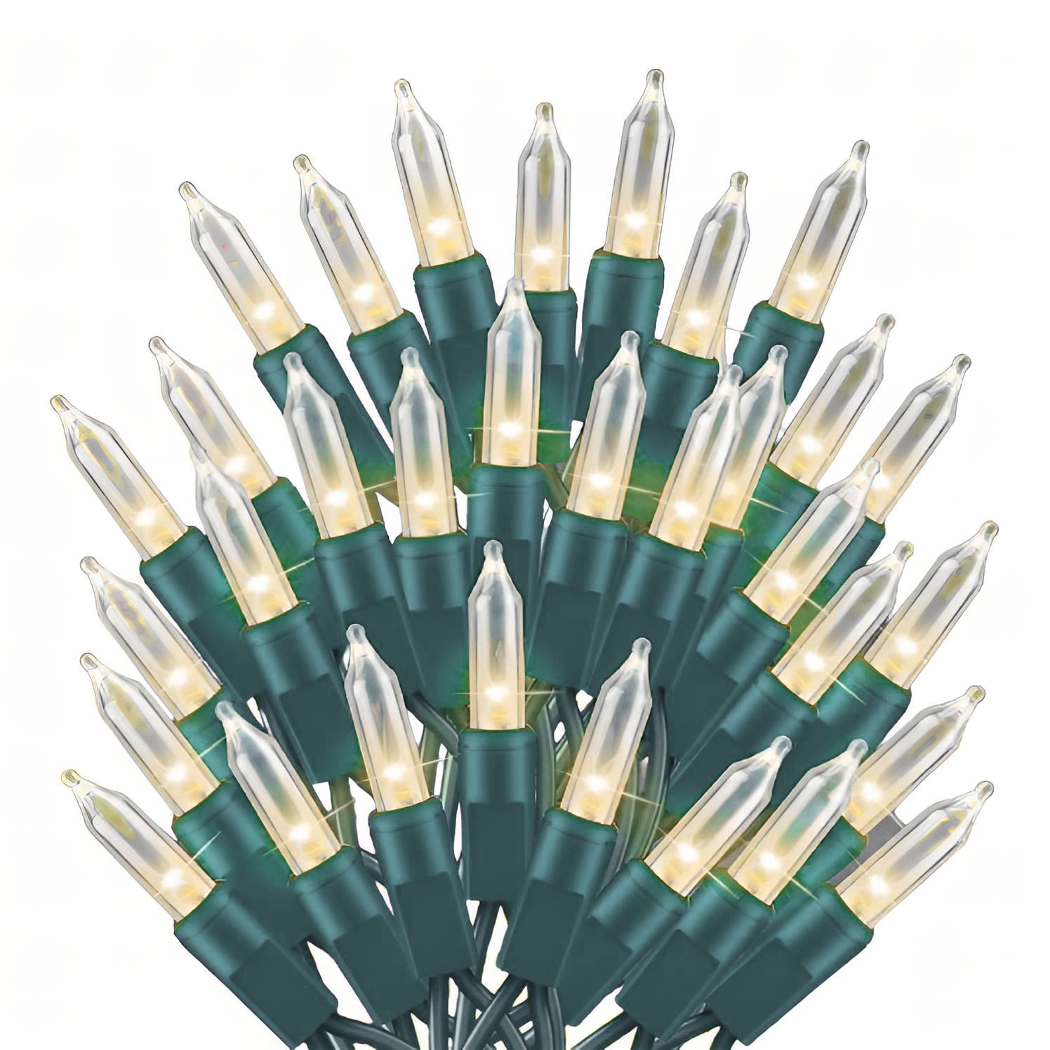 Christmas String Light, 16ft 50 LED Warm White Mini Battery String ...