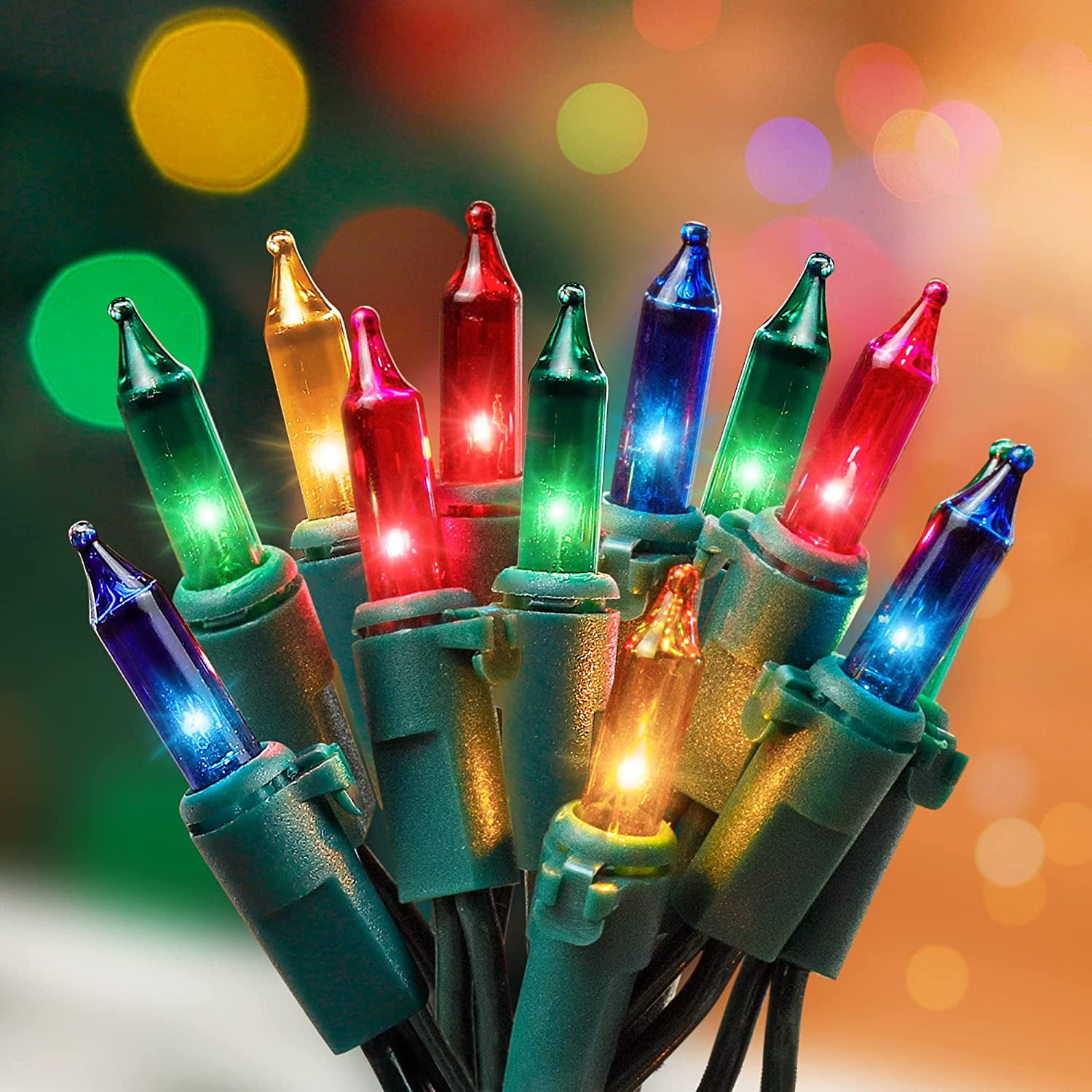 Christmas String Light Indoor Outdoor 50 LED Battery Powered String ...