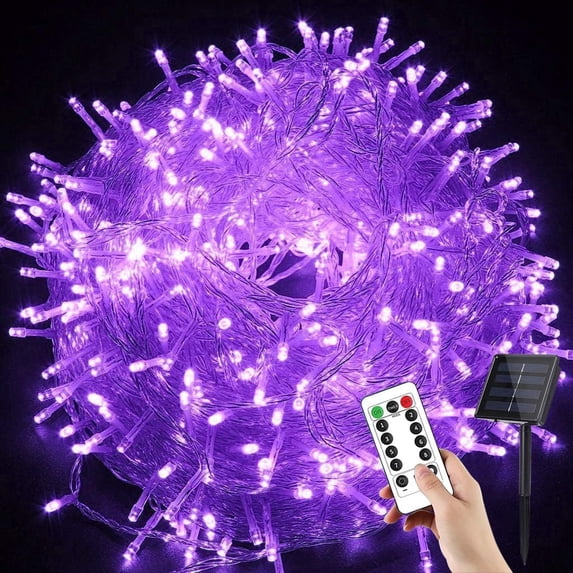 Christmas String Lights, 22M 200 LED Solar String Lights, 8 Modes IP65 ...