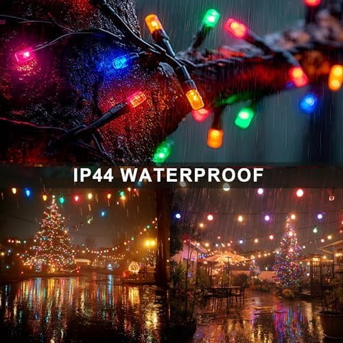 Christmas String Lights, 600 LED 196 FT Waterproof Green Wire String ...