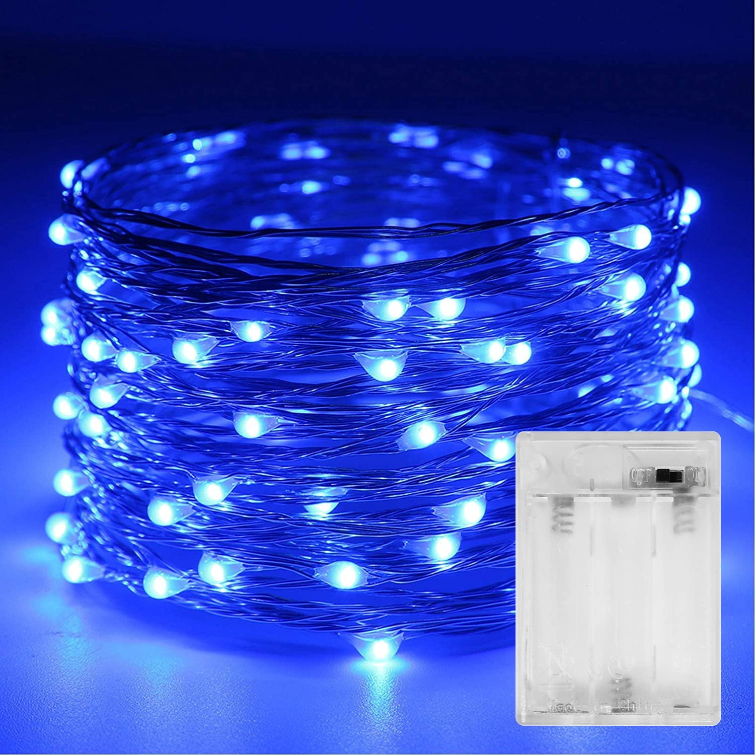Christmas String Lights, Battery Powered Copper Wire Starry Fairy ...