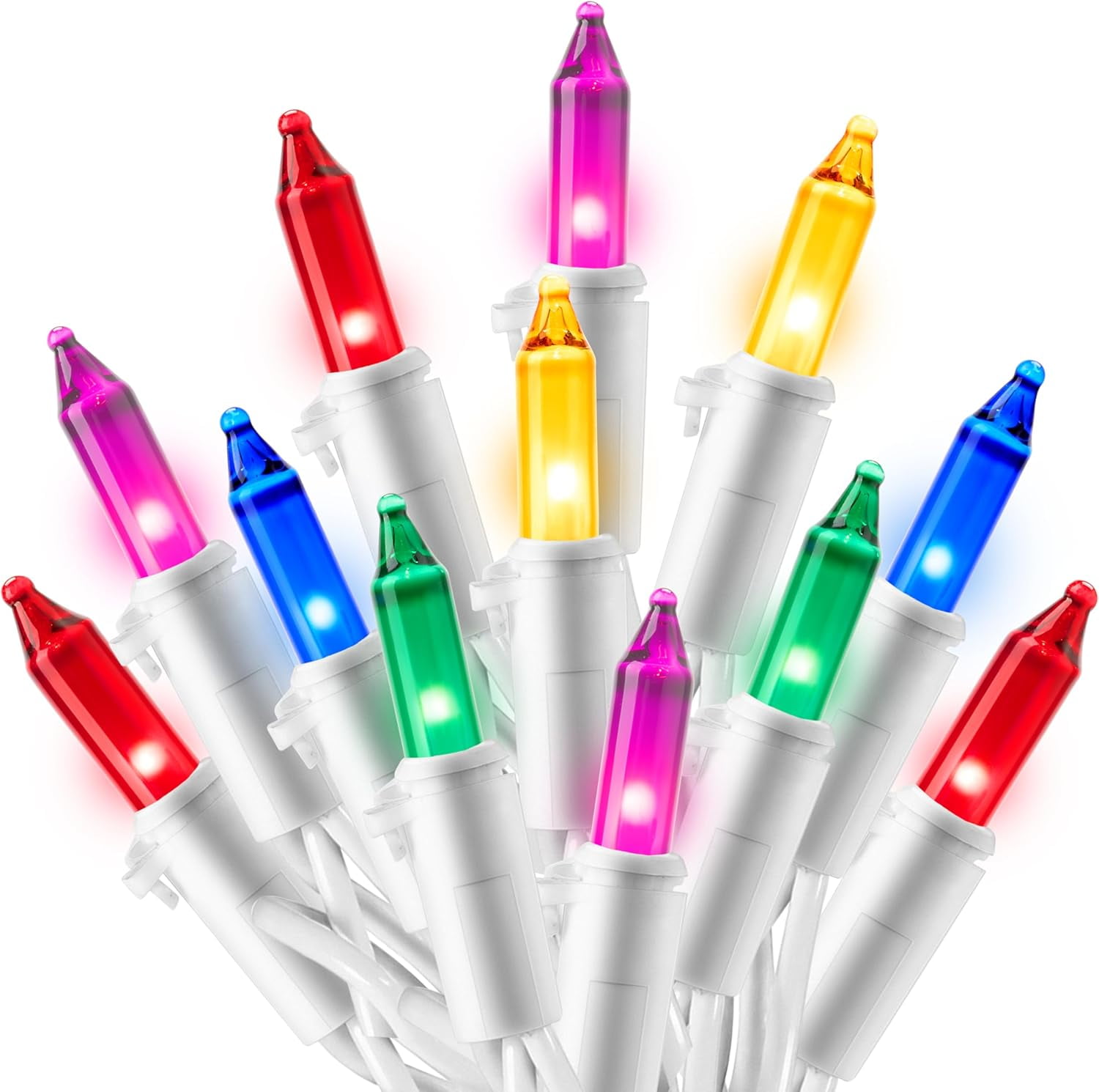 Christmas String Lights Indoor,100 Count Mini Warm Fairy Light,21.5FT ...