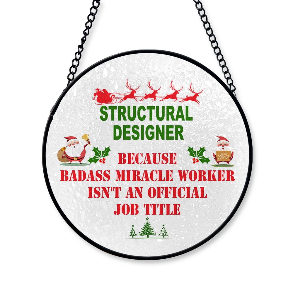 Christmas Structural Designer Stained Glass Window Hanging 2025 ...