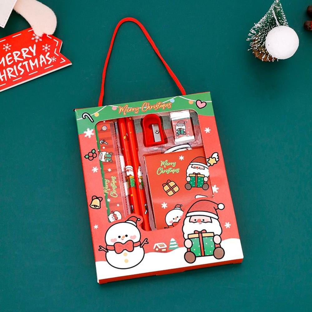 Christmas Student Stationery Gift Box Set Cartoon Santa Claus Snowman ...