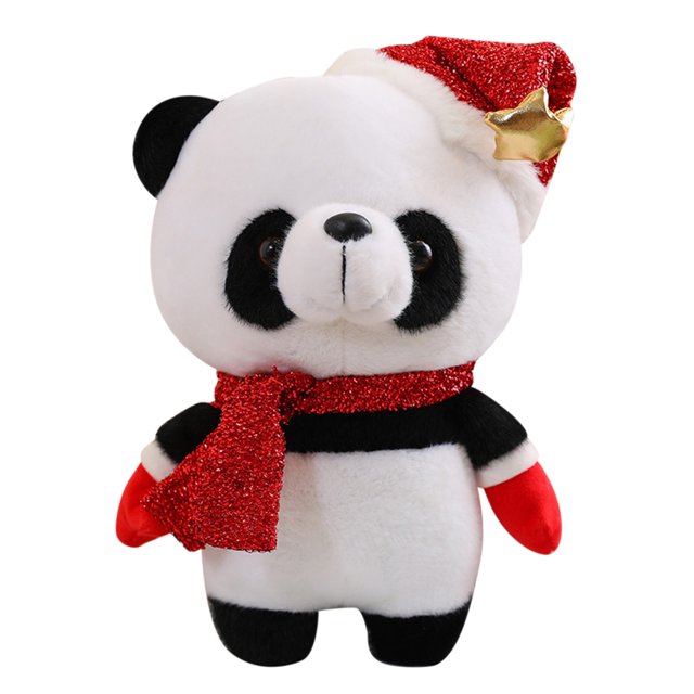 Christmas Stuffed Animal Christmas Plush Toy Doll with Santa Hat Xmas ...