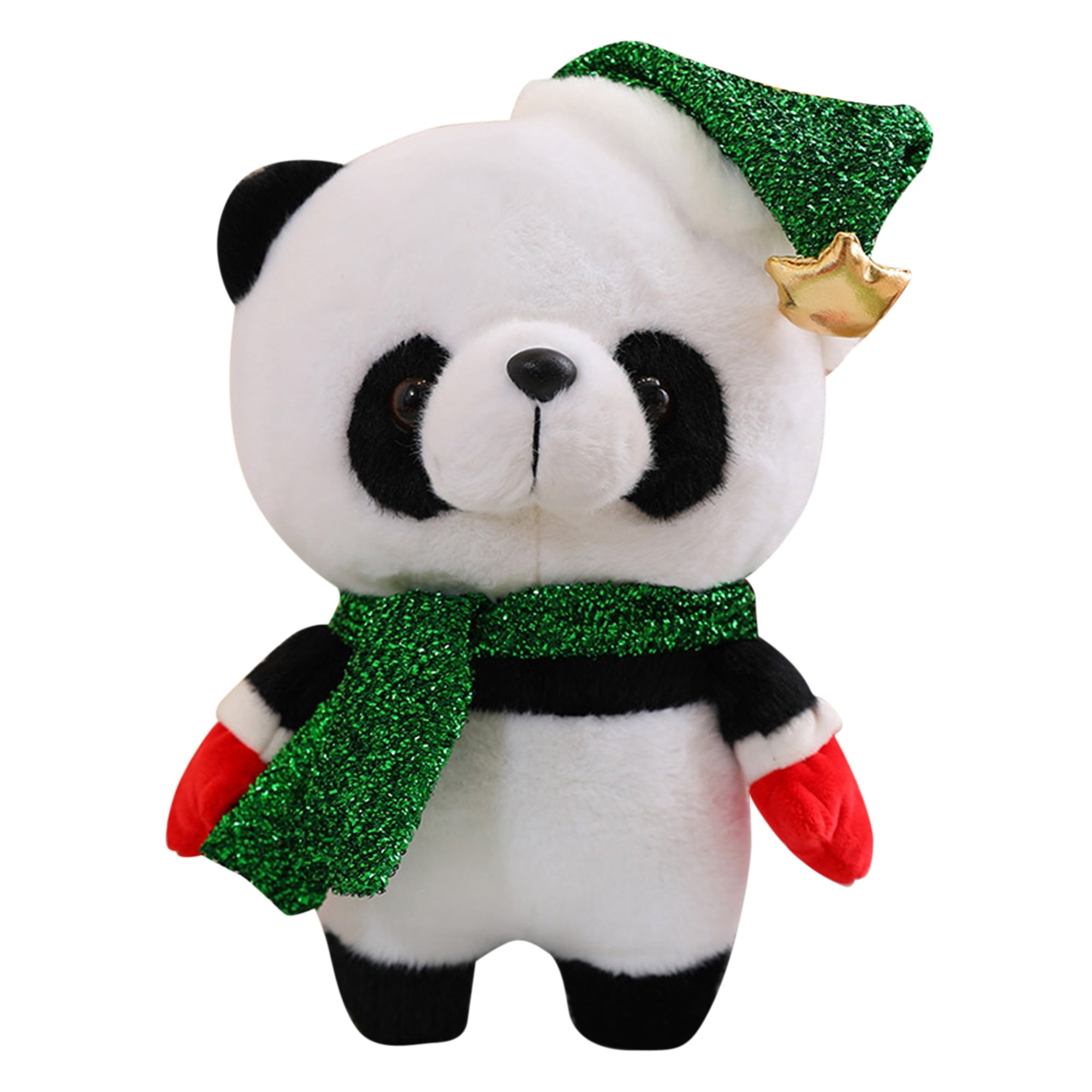 Christmas Stuffed Animal Christmas Plush Toy Doll with Santa Hat Xmas ...