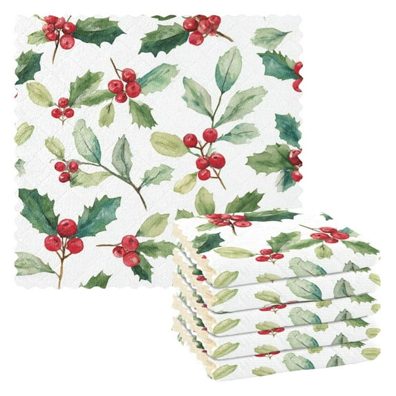 Christmas Style Kitchen Cloth Dish Towels for Drying Washing Absorbent ...