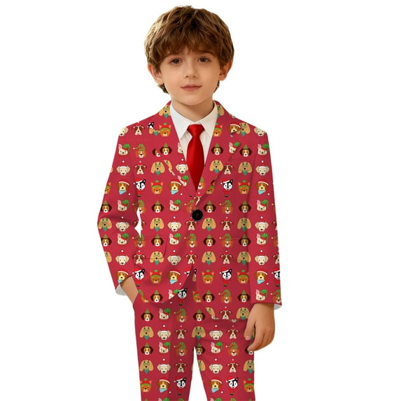 Christmas Stylish Festive Print Jacket For Kids Boys Girls Holiday ...