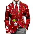 Christmas Suit for Men Xmas Lightweight Jackets Open Button Work ...