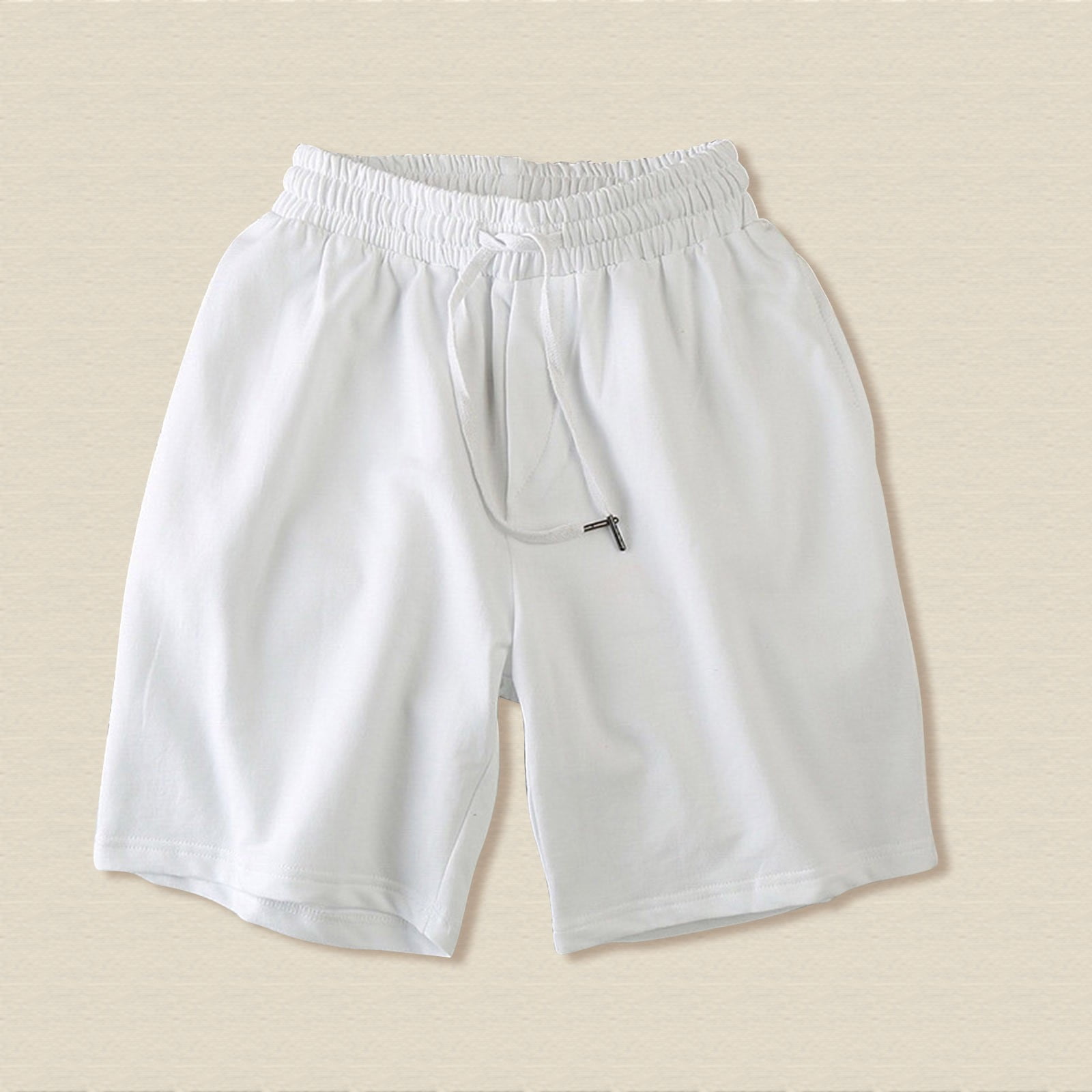 White Mens Shorts 13 Inch Inseam, Polyester Shorts For Men, Athletic ...