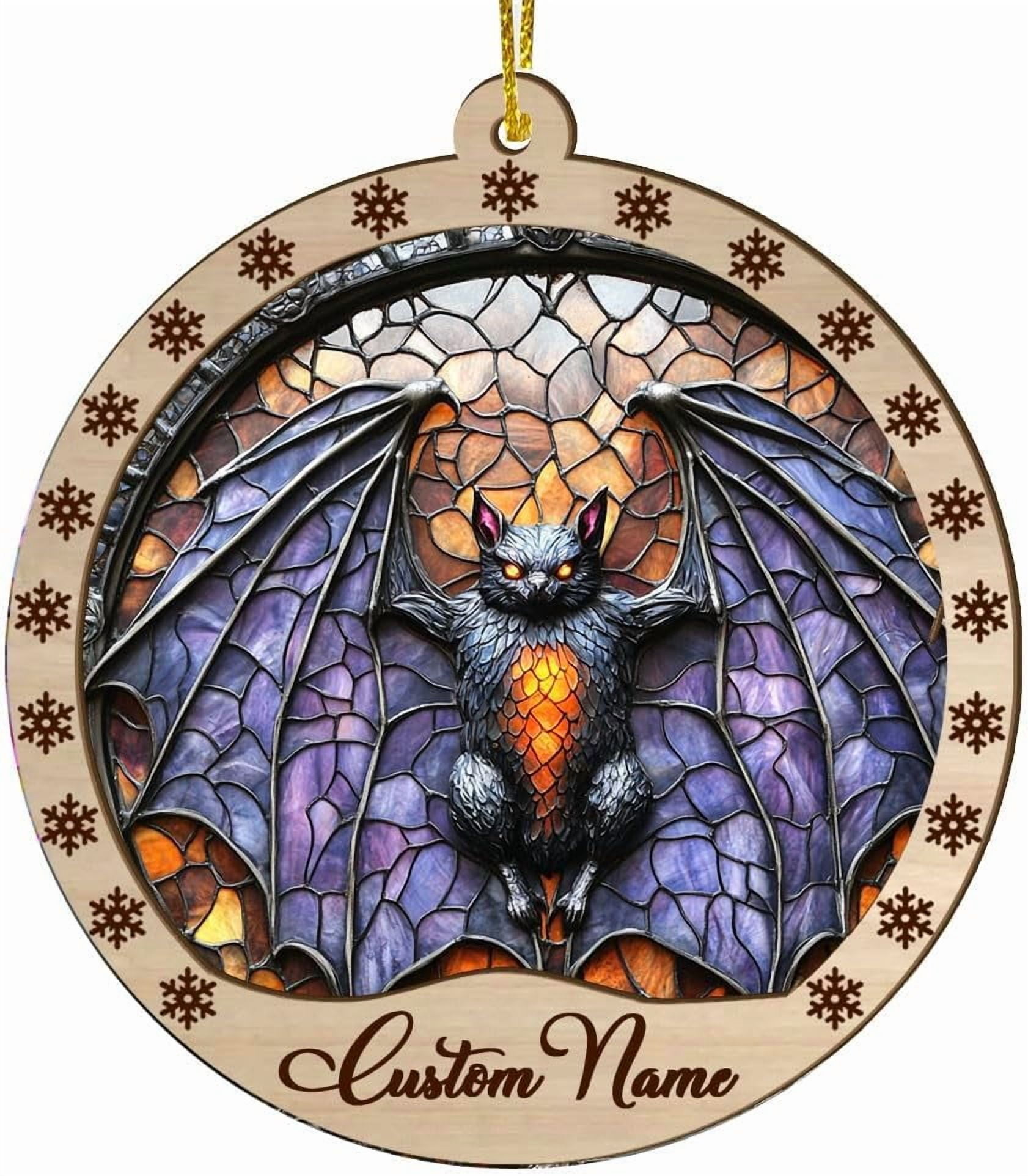 Christmas Suncatcher Bat, Bat Ornament, Bat Keepsake, Bat 2056TG27 ...