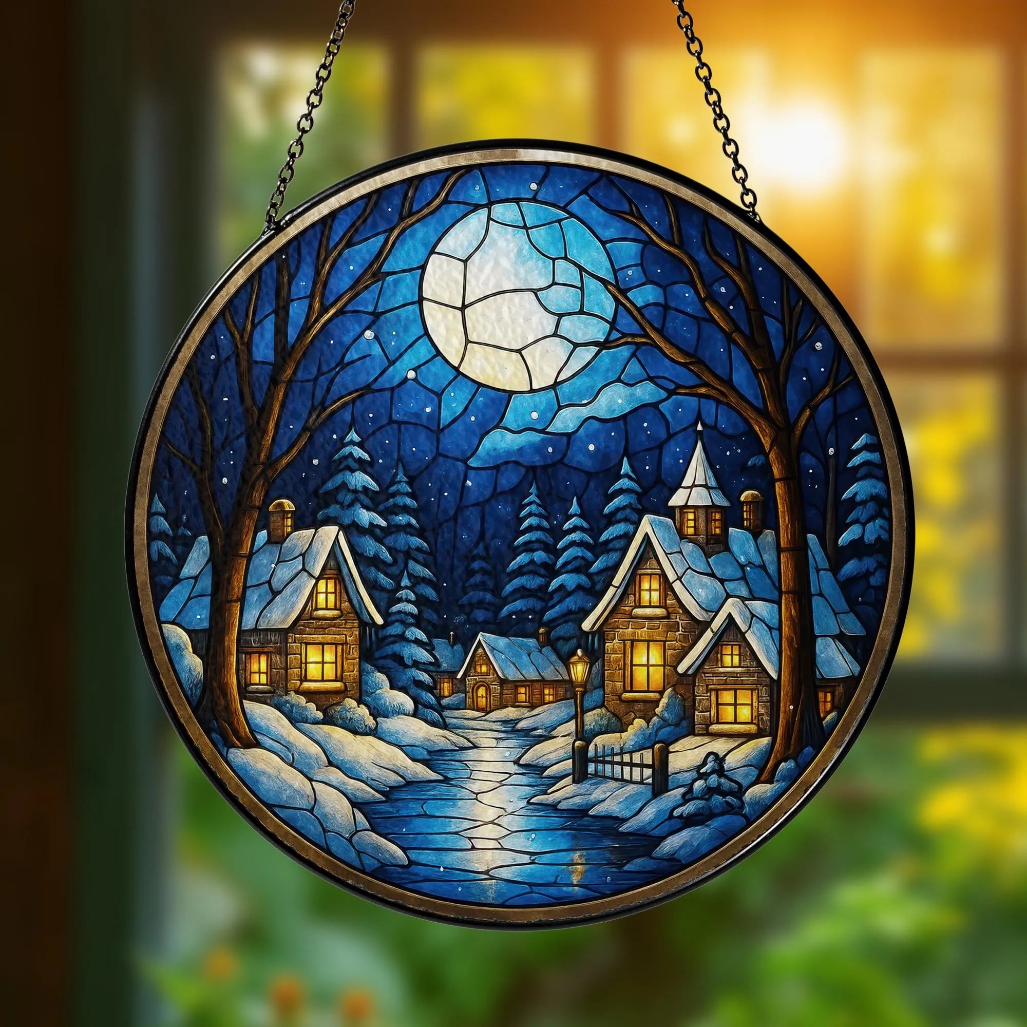 Christmas Suncatcher, Christmas Decor Gifts, Winter Home Decor, Custom ...