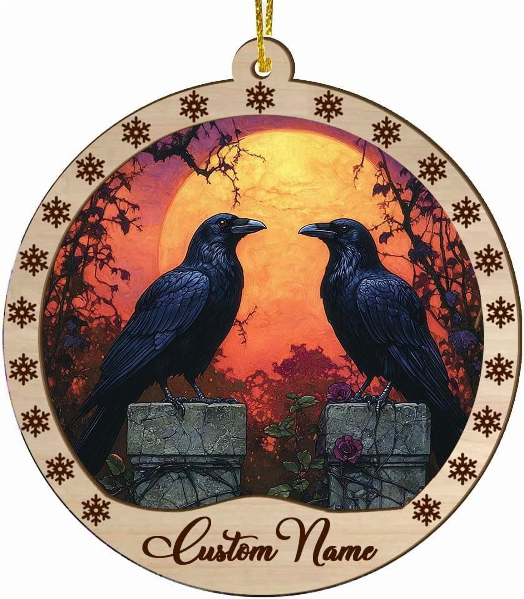 Christmas Suncatcher Murder of Crows, Murder of Crows Ornament, Murder ...