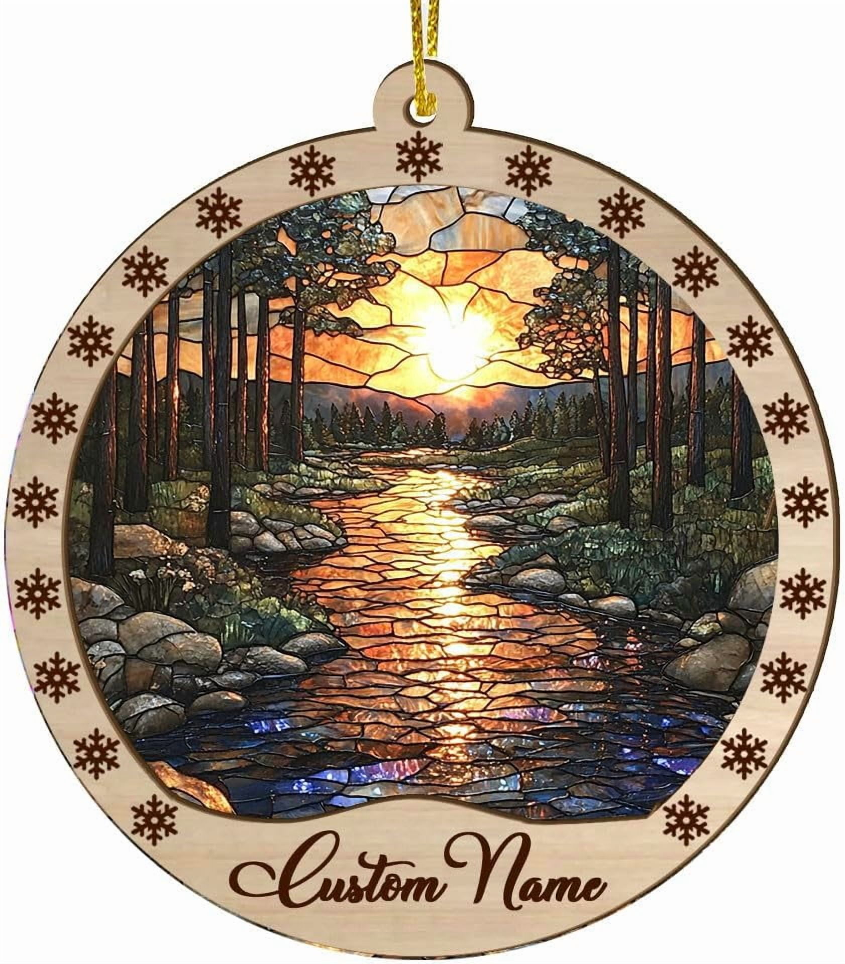Christmas Suncatcher River, River Ornament, River Hanging Decor, River ...