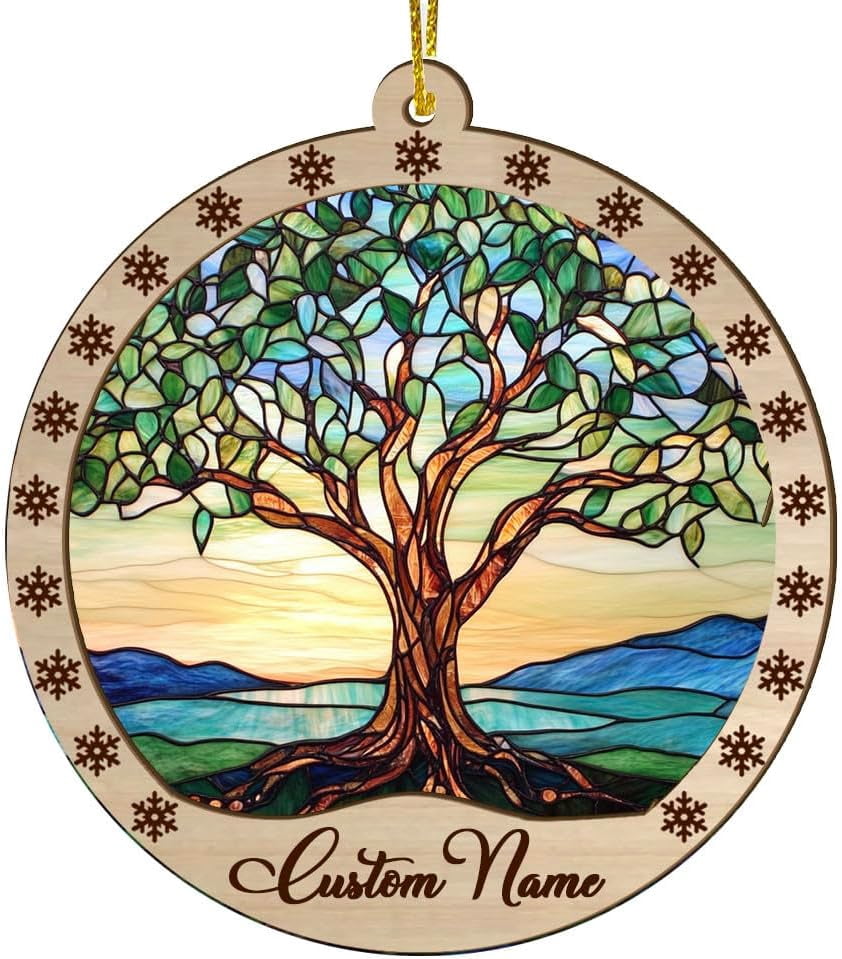 Christmas Suncatcher Tree of Life, Tree of Life Ornament, Tree of Life ...