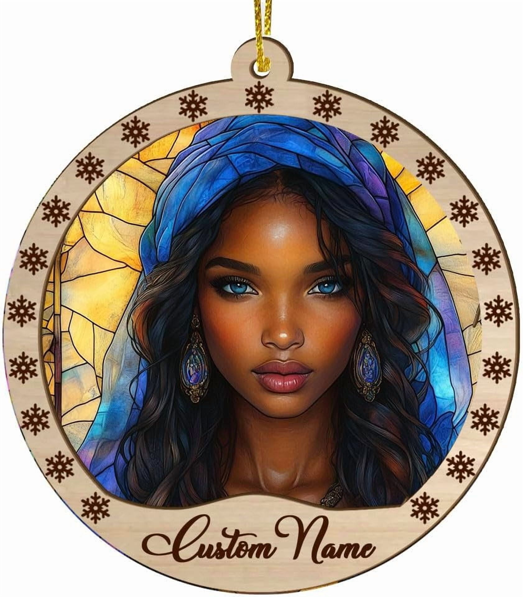 Christmas Suncatcher Woman, Woman Ornament, Woman Decorations, Woman ...