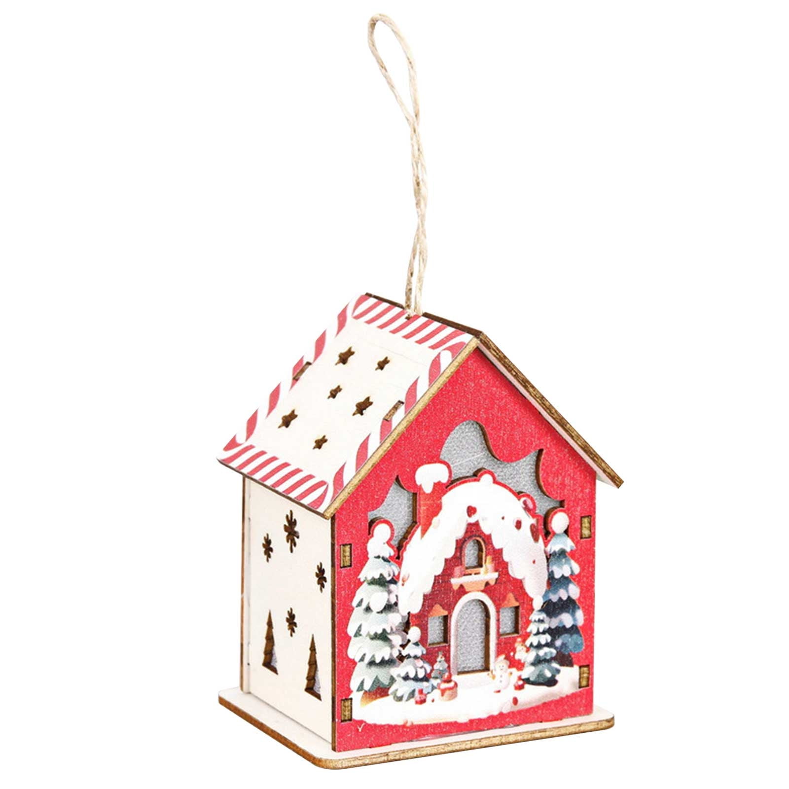 Christmas Supplies Wooden Luminous Colorful Hut Christmas Decorations ... Christmas Supplies Wooden Luminous Colorful Hut Christmas Decorations ...