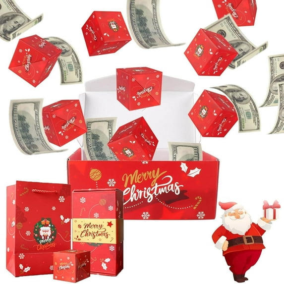 Christmas Surprise Box Unique Folding Bouncing Red Envelope Gift Box ...