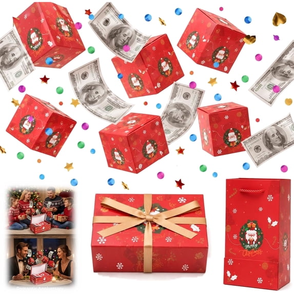 Christmas Surprise Explosion Bouncing Gift Box – Money Pop Up Holder ...
