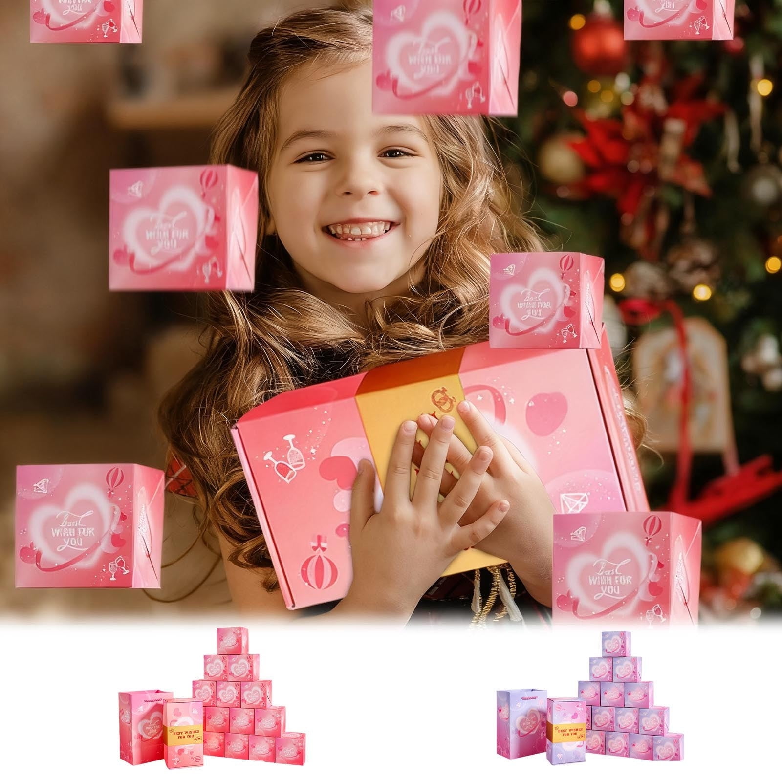 Christmas Surprise Gift Box Set | 16 Bouncing Boxes, Festive Cardboard ...