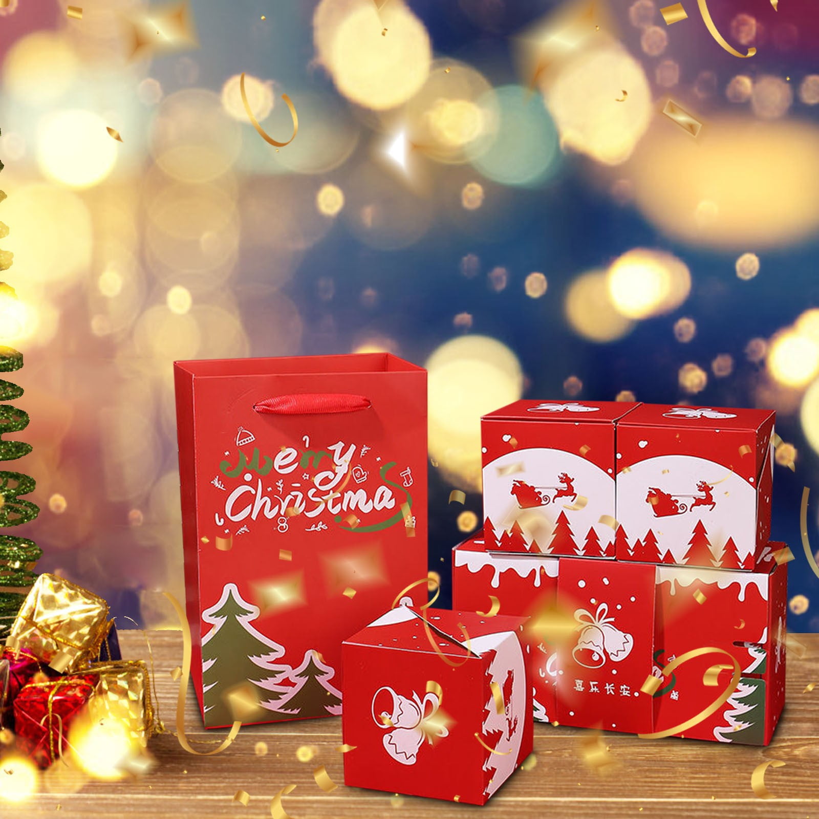 Christmas Surprise Gift Box Set | Pop-Up Red Envelope Boxes for Jewelry, Proposals, Birthdays ...