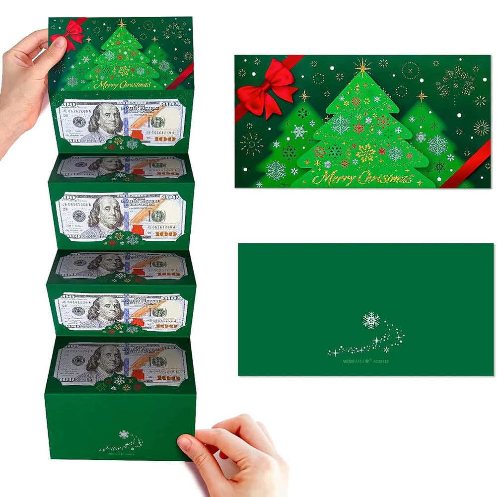 Christmas Surprise Money Christmas Cash Envelope for Gifts, Red Green ...