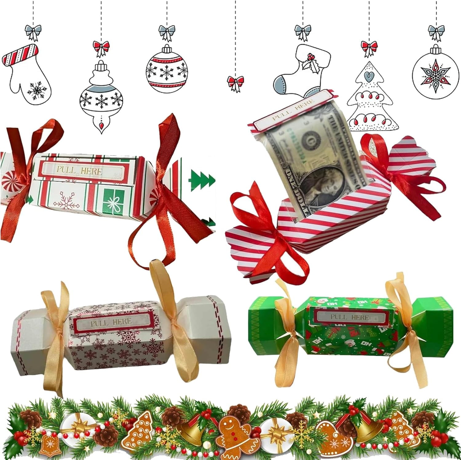 Christmas Surprise Money Pull Pouch,Birthday Money Box for Cash Gift ...
