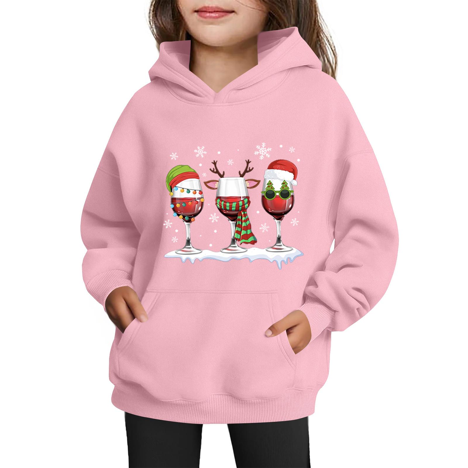 Christmas Sweater Girls Girls Boys Hoodie Sweatshirt Long Sleeve ...
