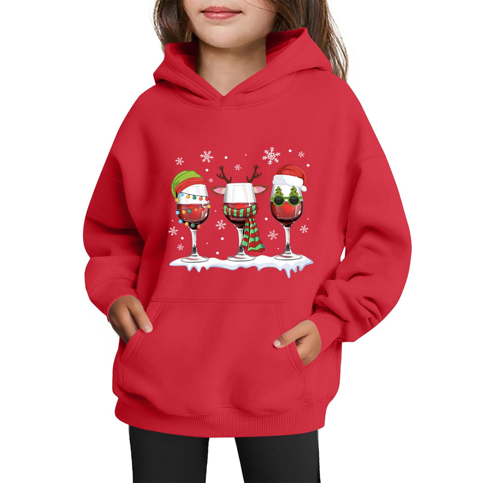 Christmas Sweater Girls Girls Boys Hoodie Sweatshirt Long Sleeve ...