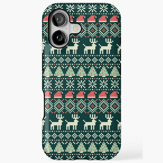 Christmas Sweater Knitting Pattern Phone Case 17 16 15 14 13 12 11 Pro ...