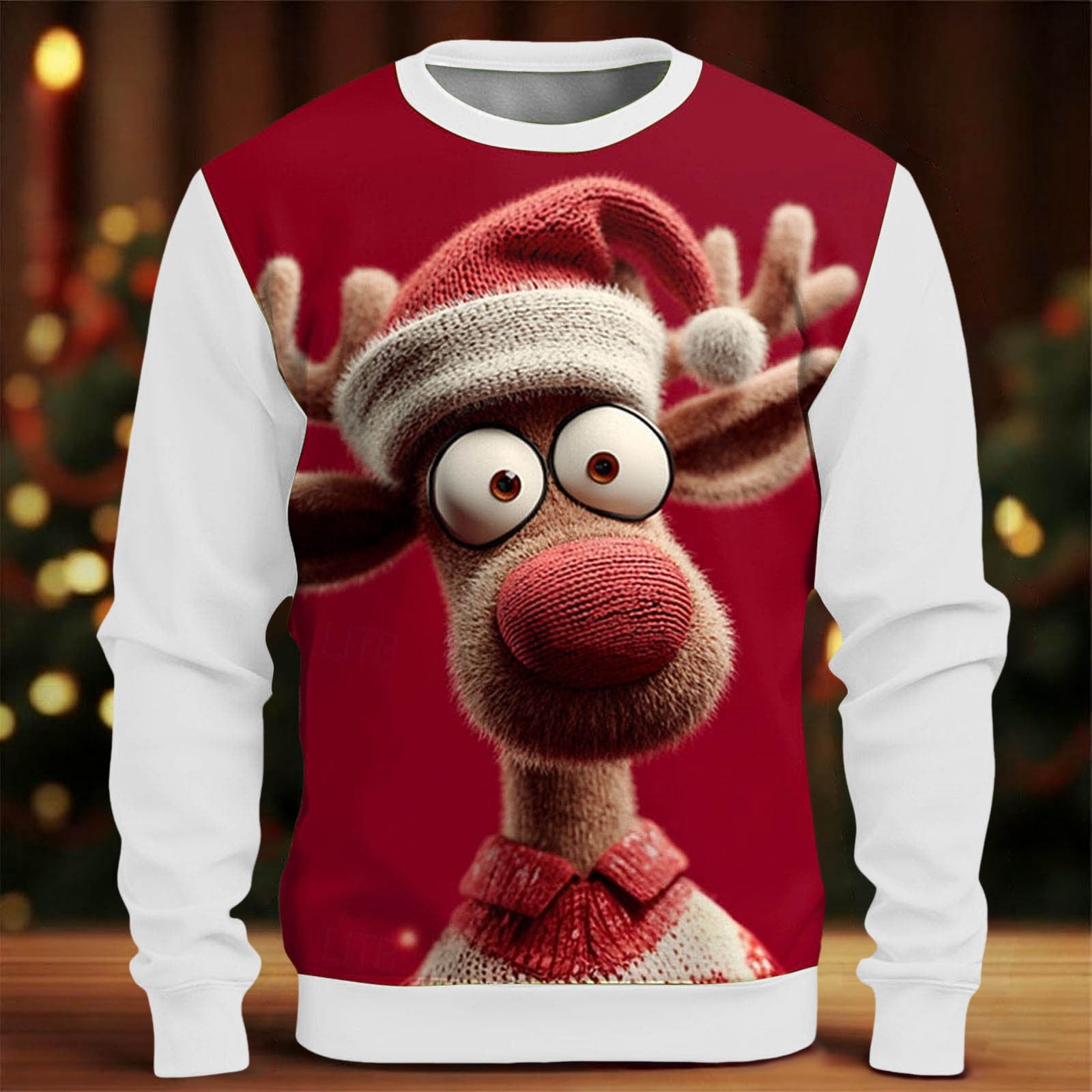 Christmas Sweater Men's Print 3D Sweater Knitwear Crewneck Casual Daily ...
