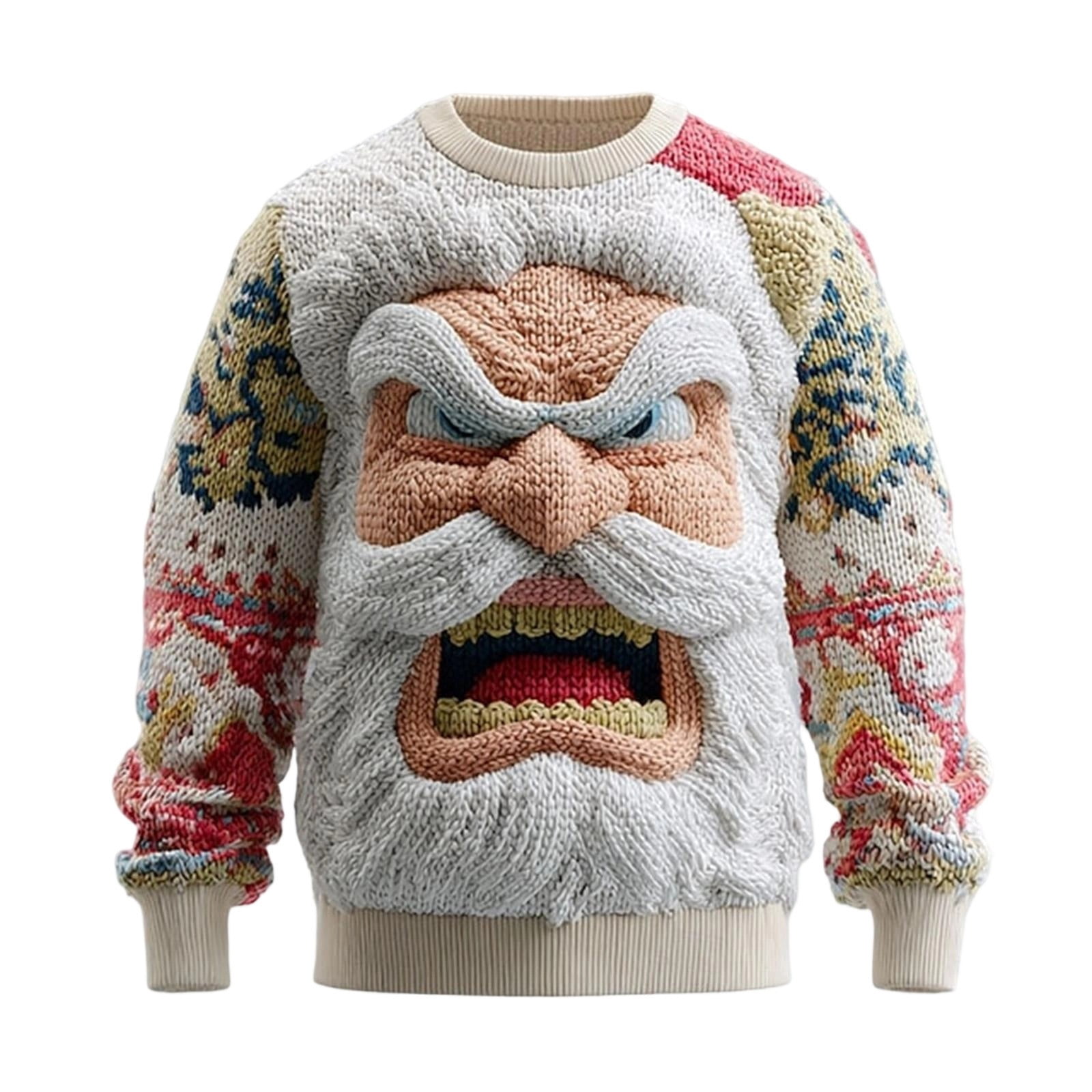 Christmas Sweater Men's Print 3D Sweater Knitwear Crewneck Casual Daily ...